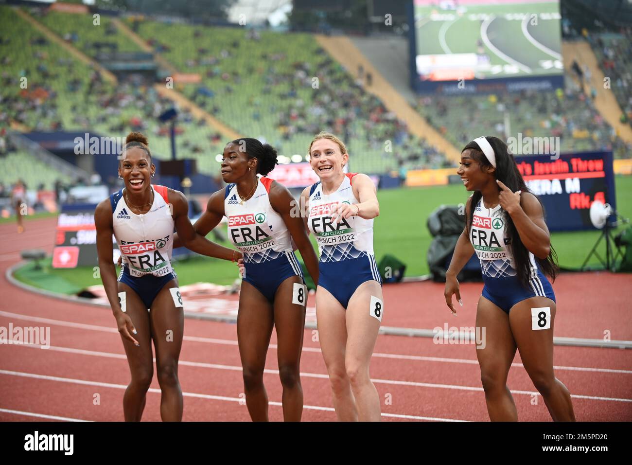 French women's 4x100 relay (Floriane Gnafoua,Gémima Joseph,Helene ...