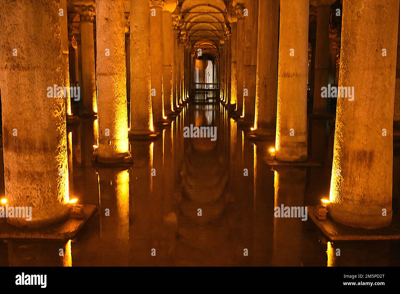 Basilica Cistern (The Sunken Cisern) in Istanbul, Turkey Stock Photo ...