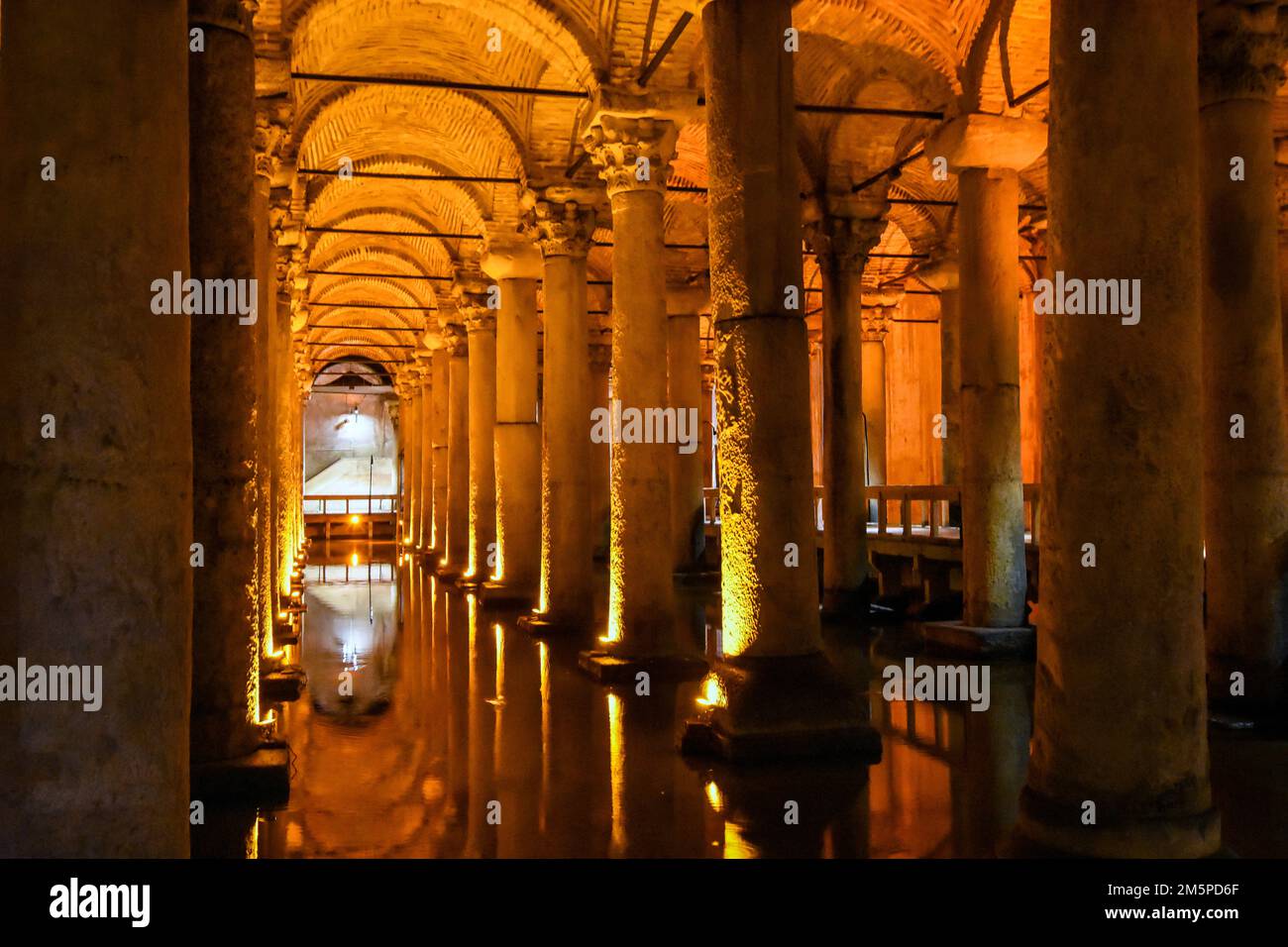 Basilica Cistern (The Sunken Cistern) in Istanbul, Turkey Stock Photo ...