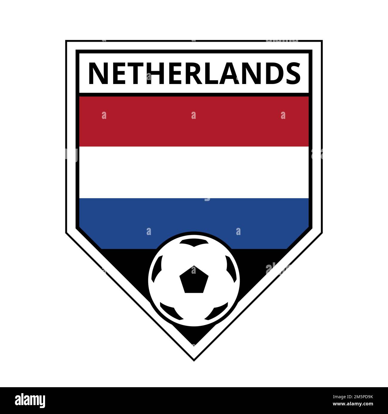 Illustration of Netherlands Angled Team Badge for Football Tournament ...
