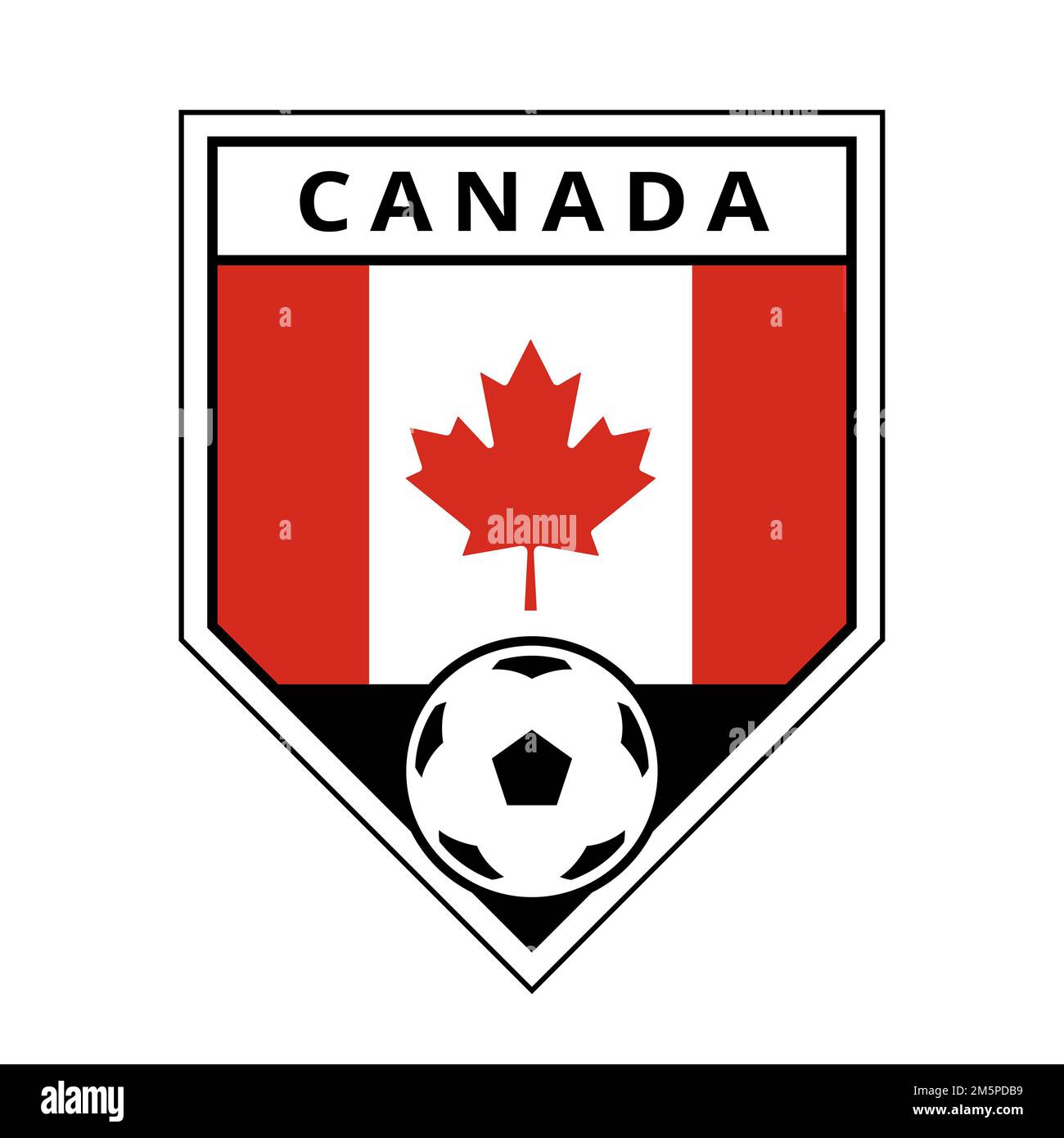 Illustration of Canada Angled Team Badge for Football Tournament Stock ...