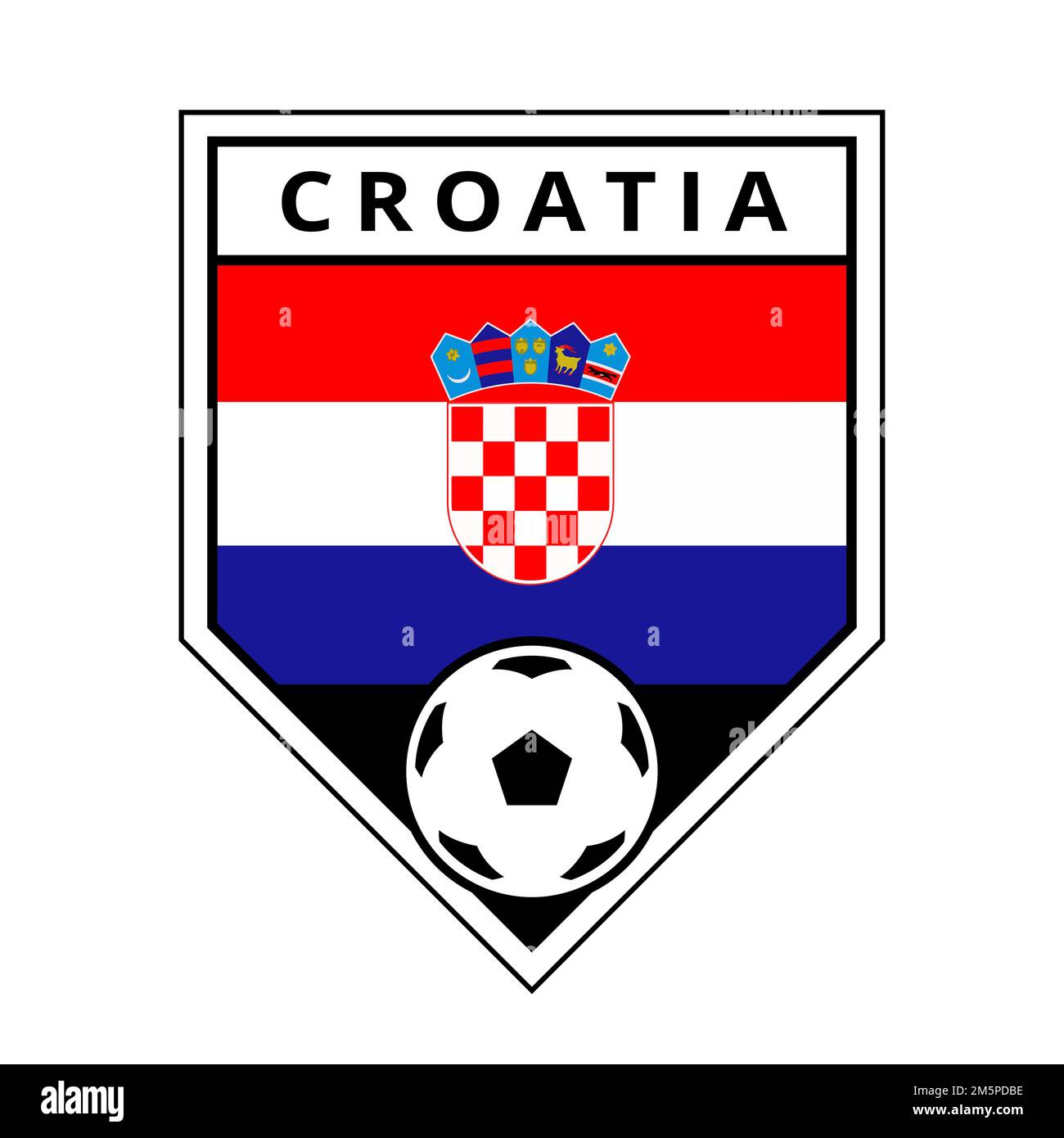 Illustration of Croatia Angled Team Badge for Football Tournament Stock ...