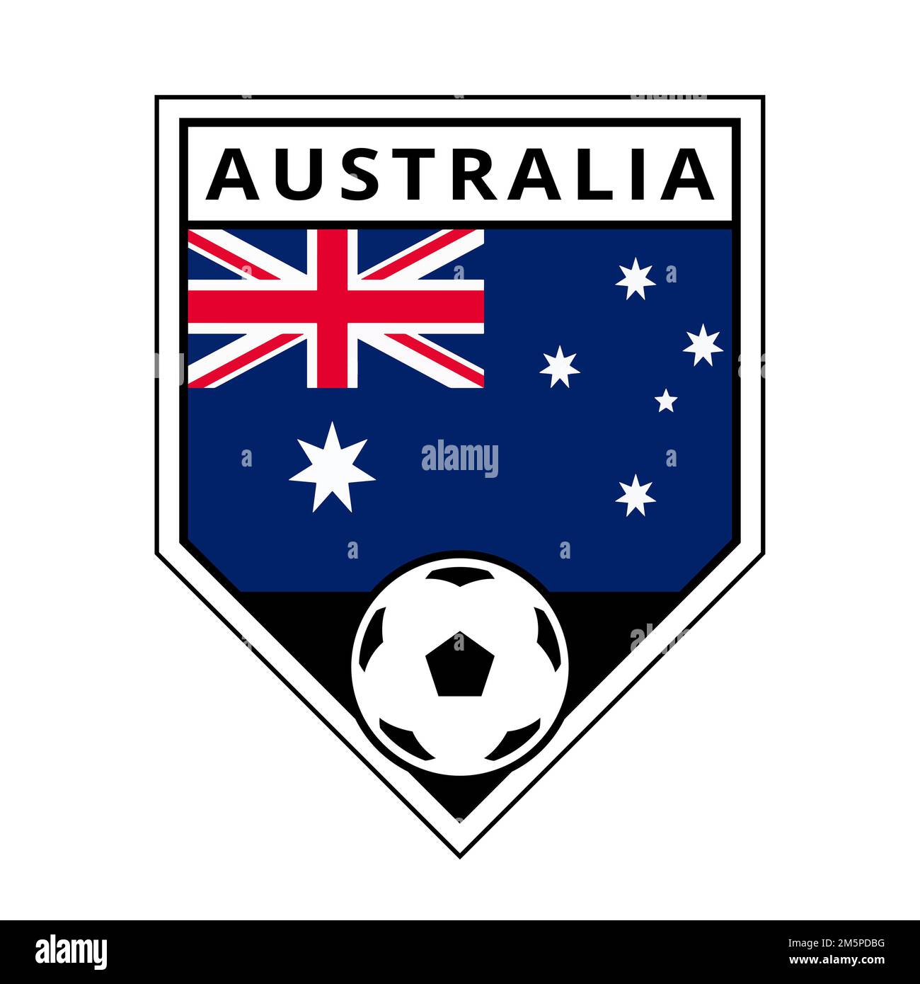 Illustration of Australia Angled Team Badge for Football Tournament ...