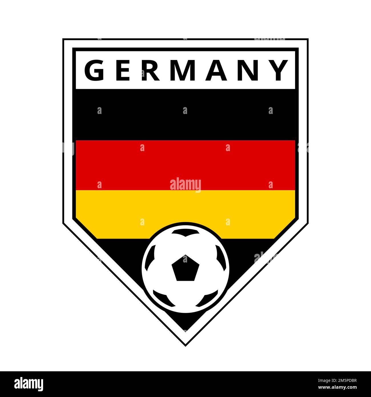 Illustration of Germany Angled Team Badge for Football Tournament Stock ...