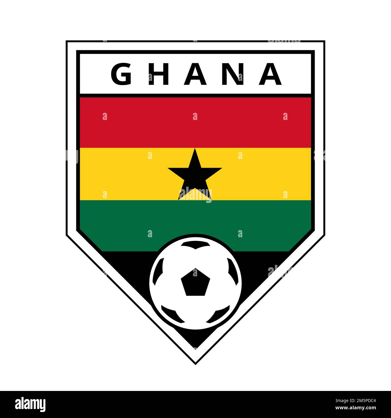 Illustration of Ghana Angled Team Badge for Football Tournament Stock ...