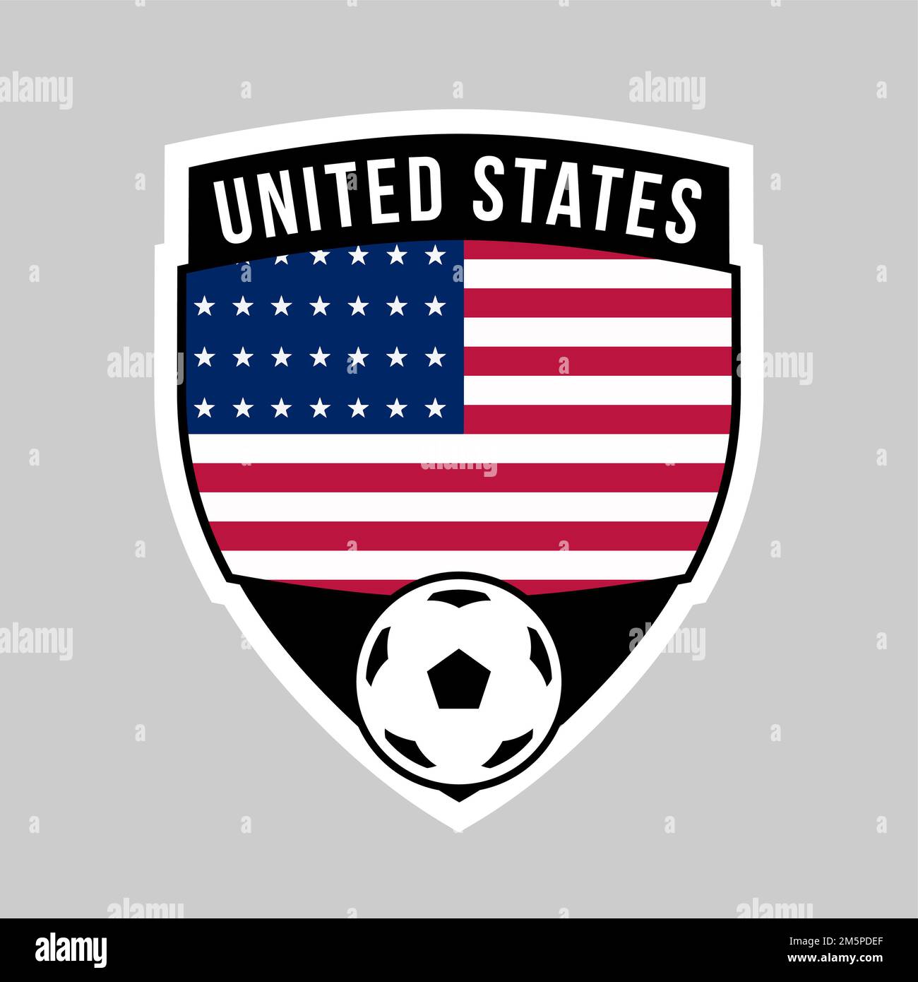 Illustration of United States Shield Team Badge for Football Tournament ...