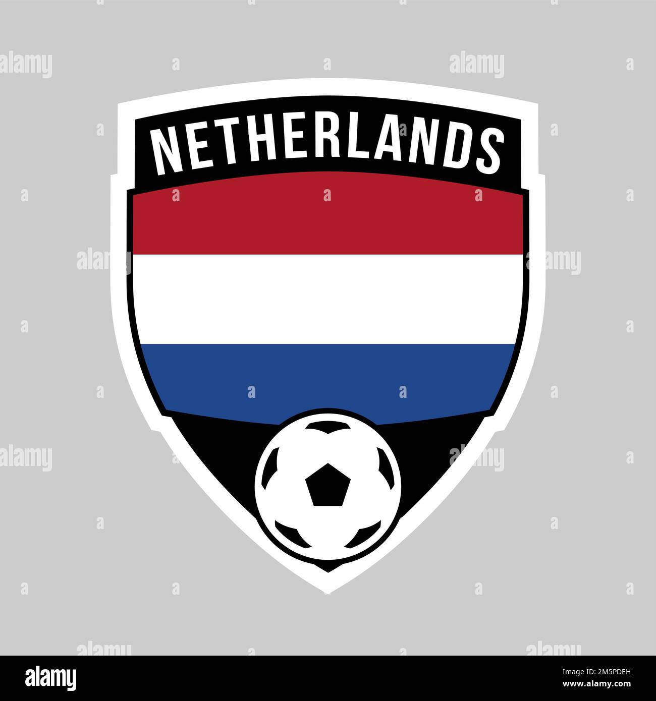Illustration of Netherlands Shield Team Badge for Football Tournament ...