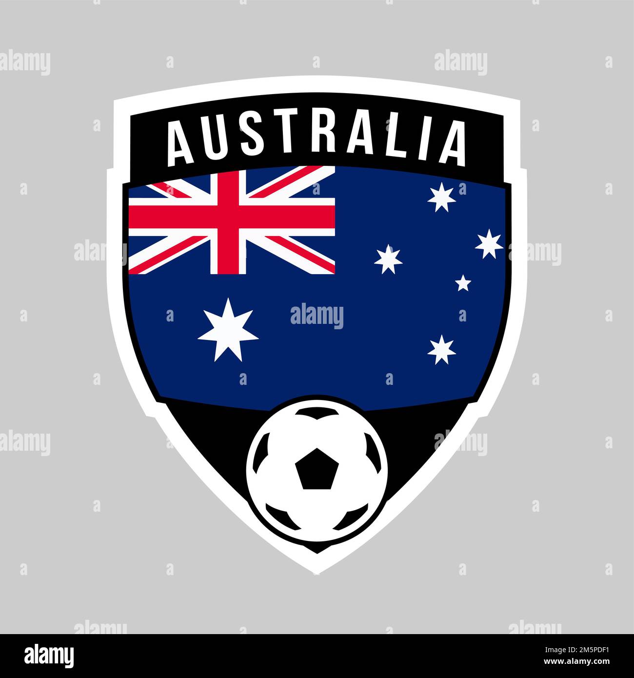 Illustration of Australia Shield Team Badge for Football Tournament ...