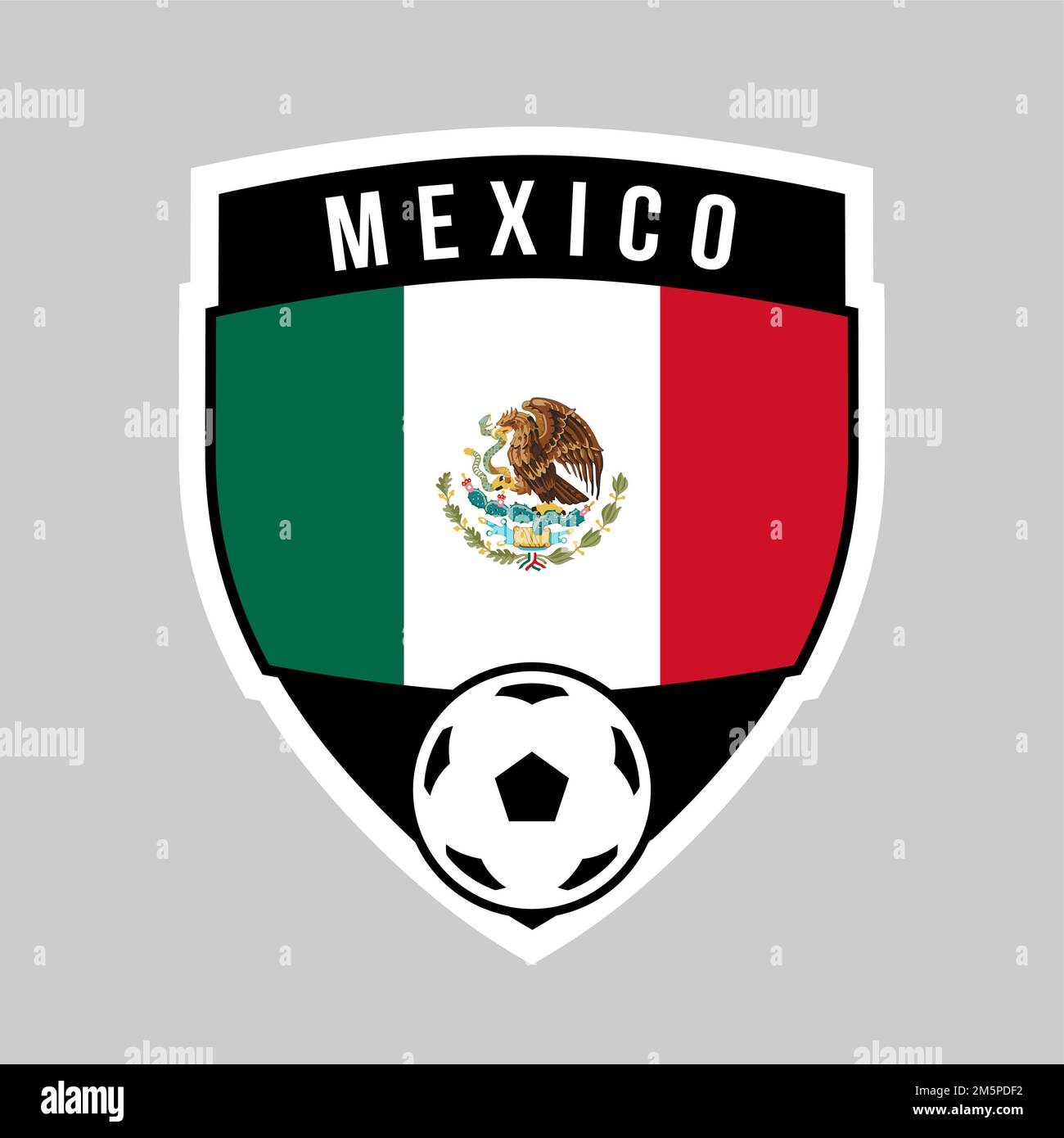 Illustration of Mexico Shield Team Badge for Football Tournament Stock ...