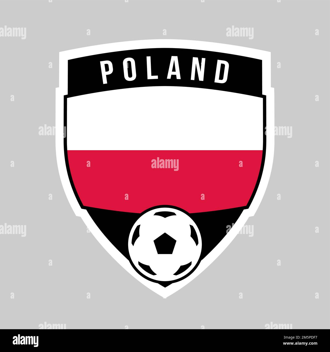 Illustration of Poland Shield Team Badge for Football Tournament Stock ...