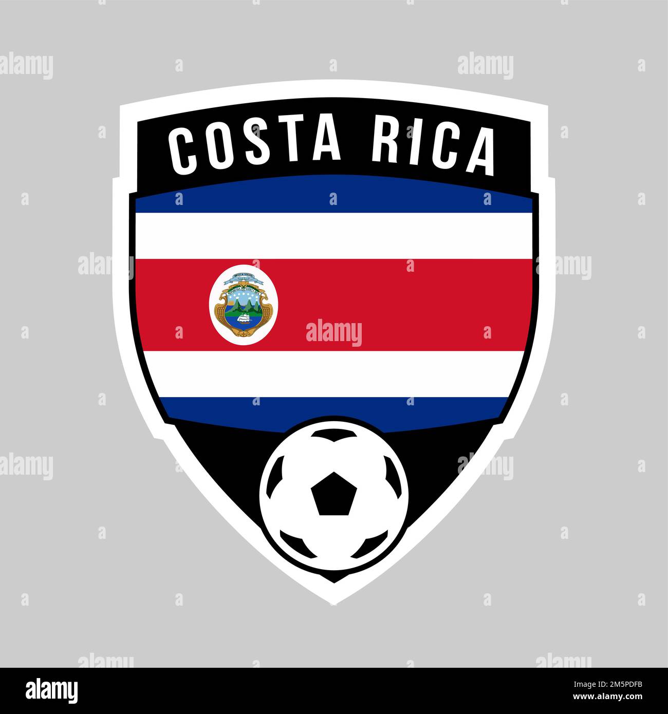 Illustration of Costa Rica Shield Team Badge for Football Tournament ...
