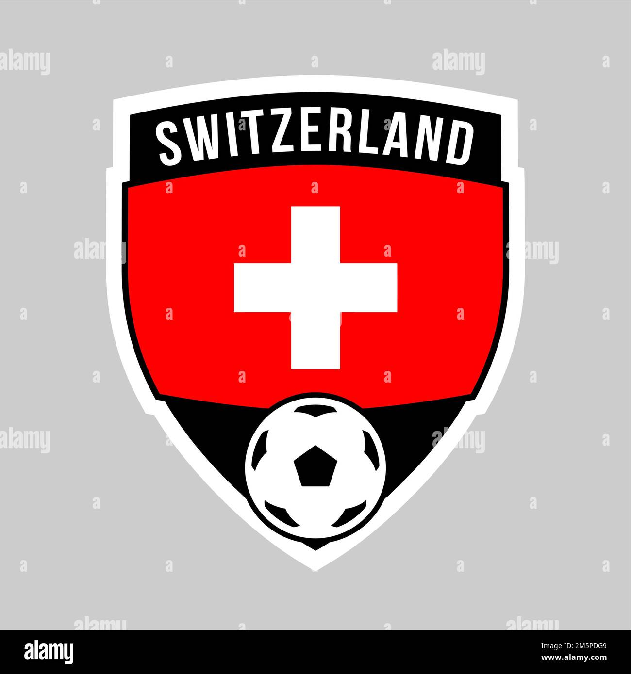 Illustration of Switzerland Shield Team Badge for Football Tournament ...