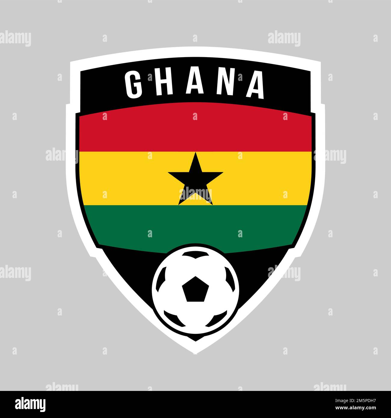 Illustration of Ghana Shield Team Badge for Football Tournament Stock ...