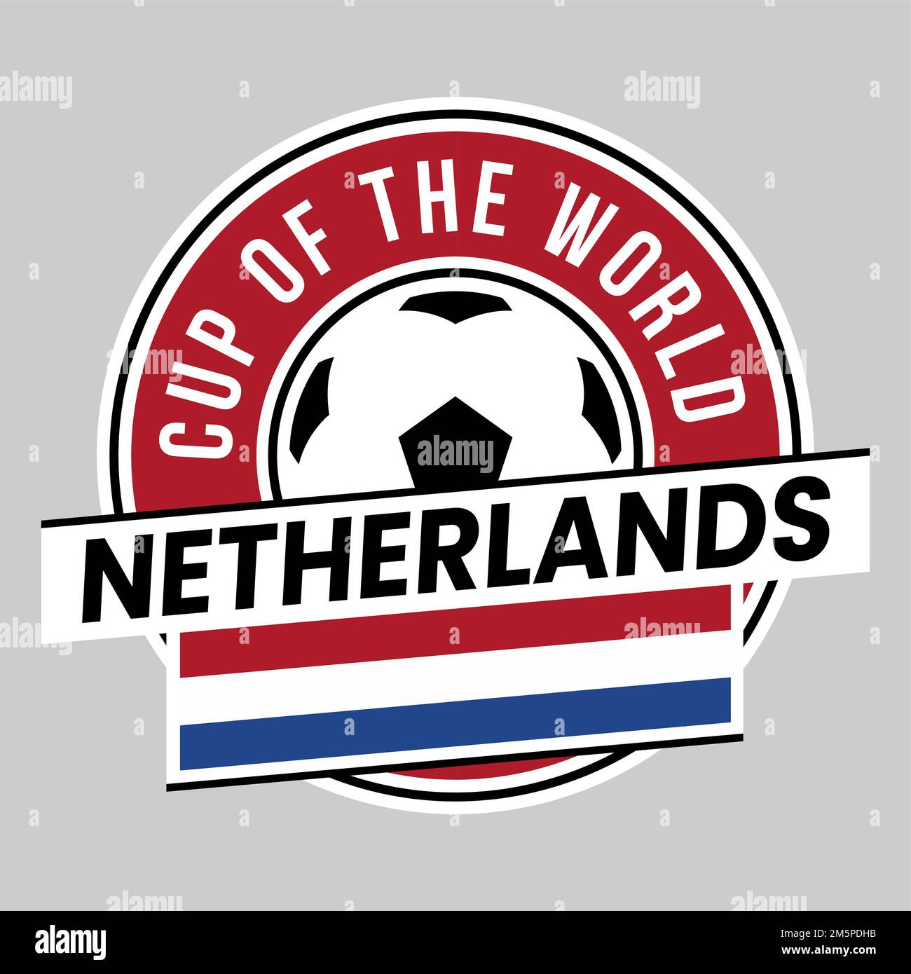 Illustration of Netherlands Team Badge for Football Tournament Stock ...