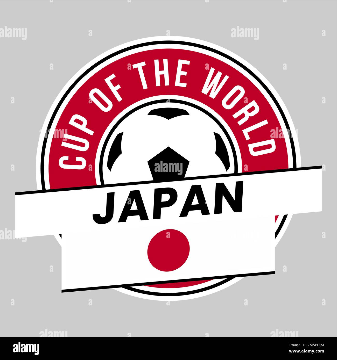 Illustration of Japan Team Badge for Football Tournament Stock Photo ...