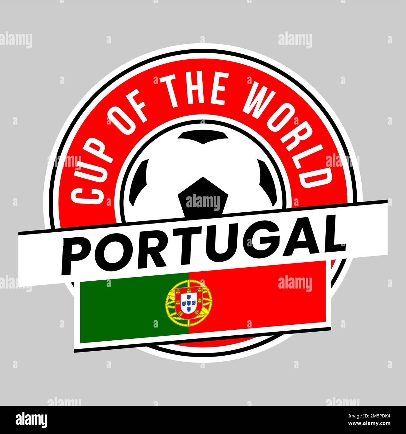 Illustration of Portugal Team Badge for Football Tournament Stock Photo ...
