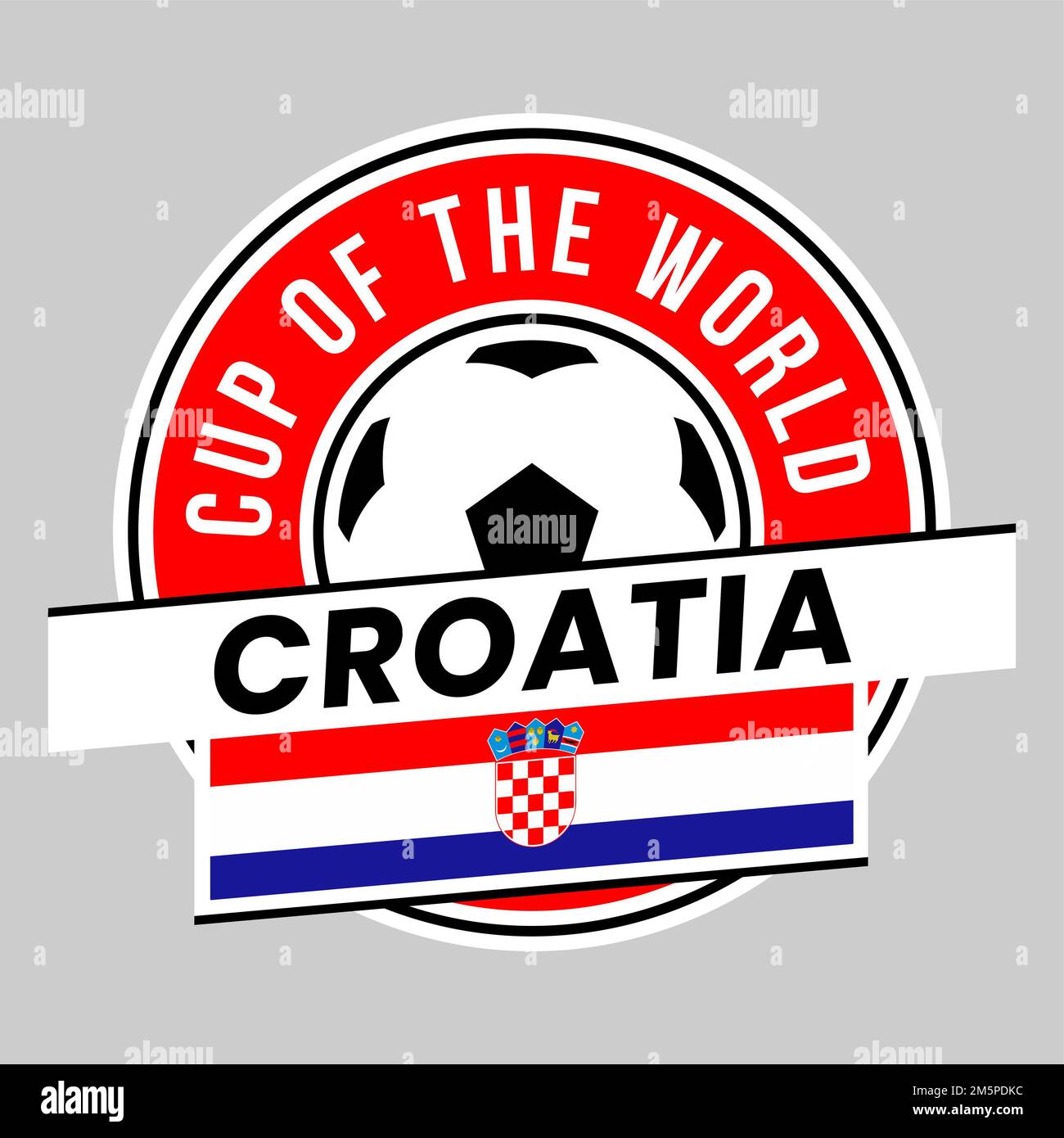 Illustration of Croatia Team Badge for Football Tournament Stock Photo ...