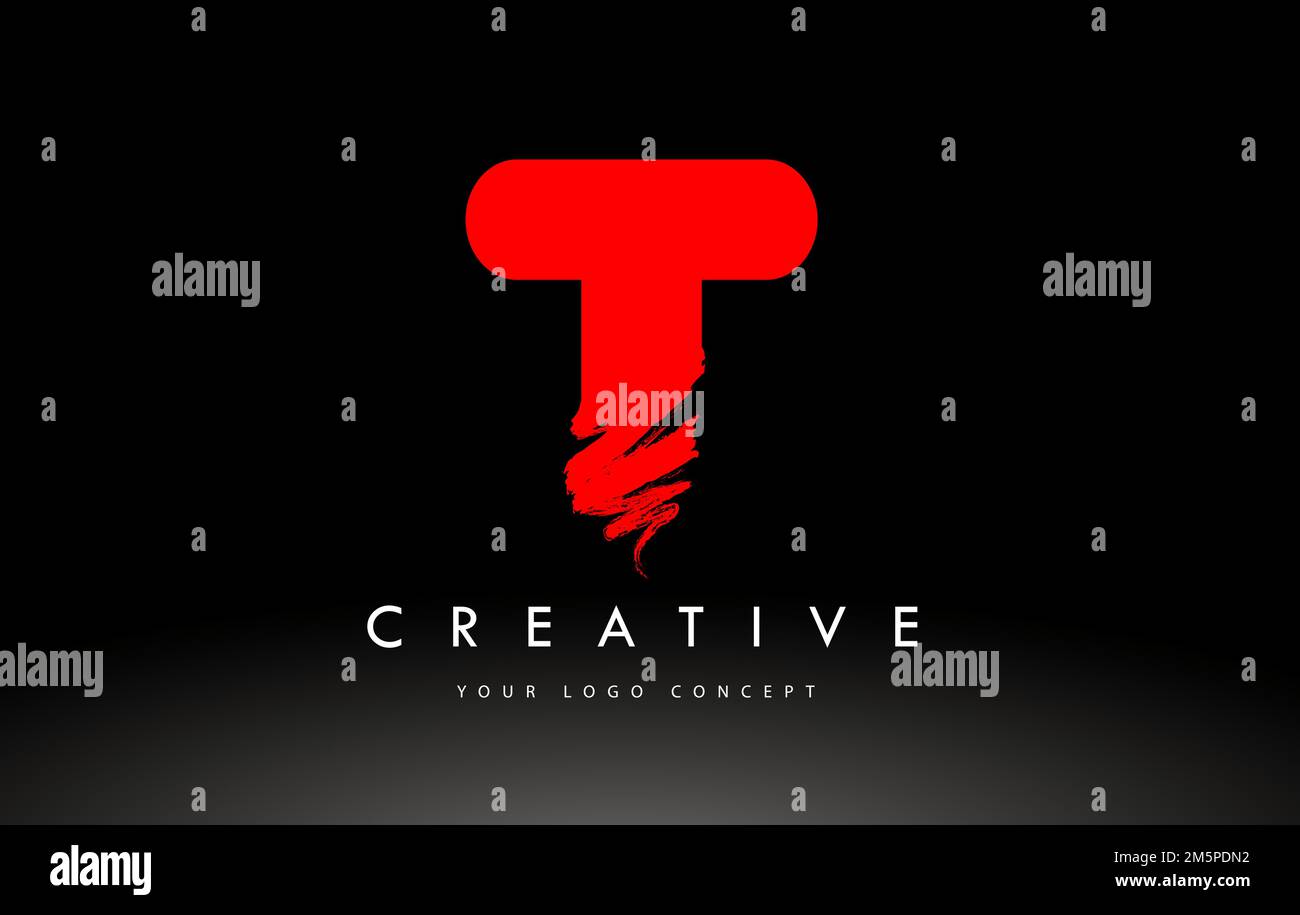 Red and white t letter Stock Vector Images - Alamy