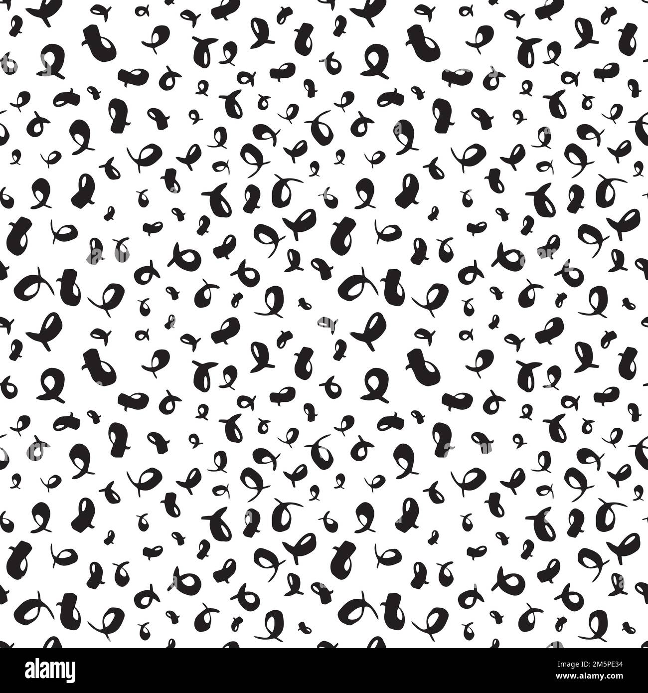 Seamless pattern with whimsical swash grunge strokes Stock Vector Image ...