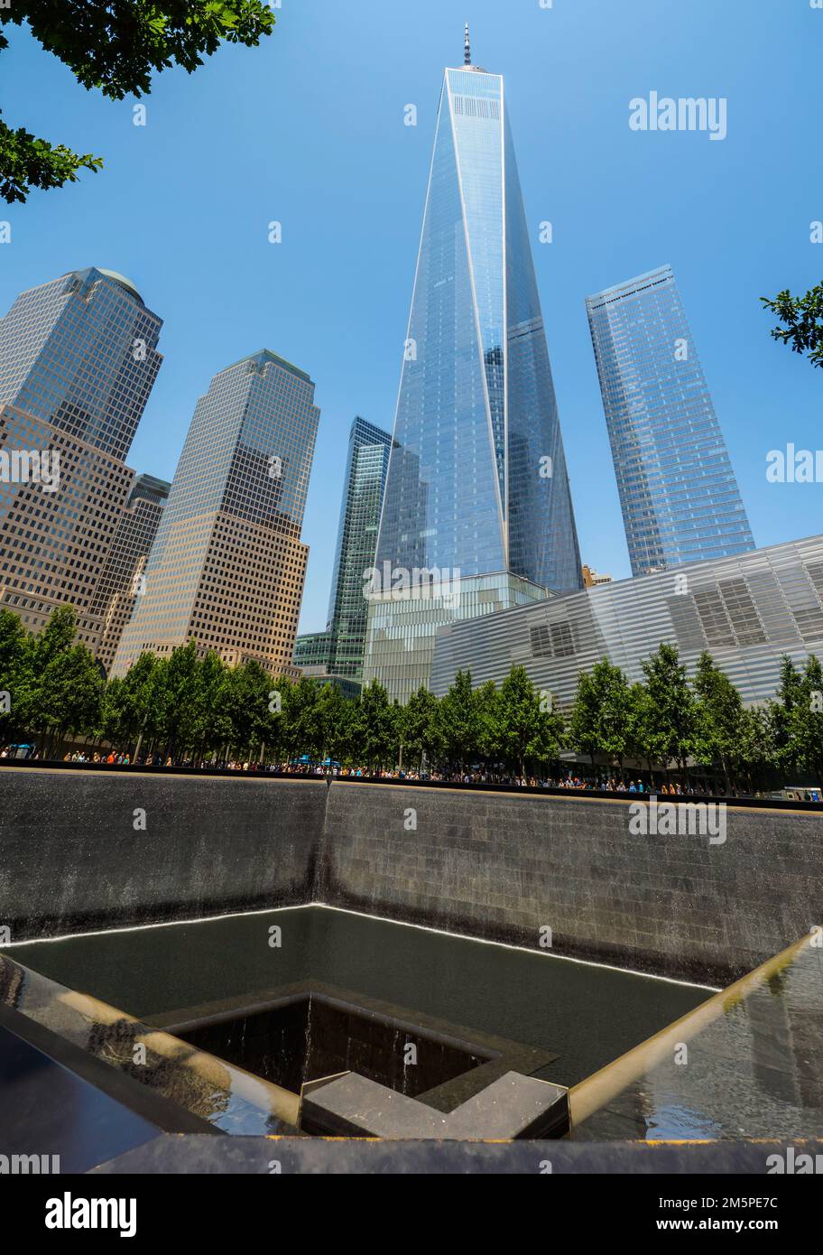 Panoramic shot of ground zero with one world trade center Stock Photo ...