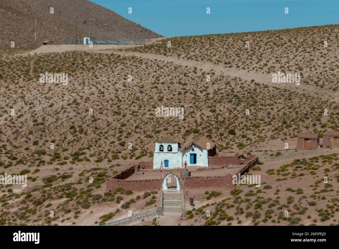 Remote isolated church in the middle of Atacama Desert in Chile Stock ...
