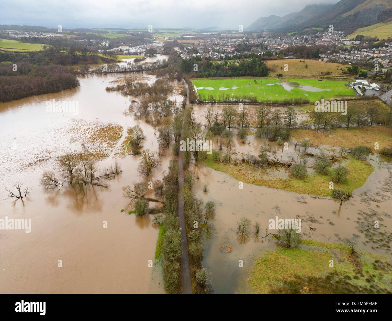 Tillicoultry, Scotland, UK. 30th December 2022. Heavy overnight rain ...