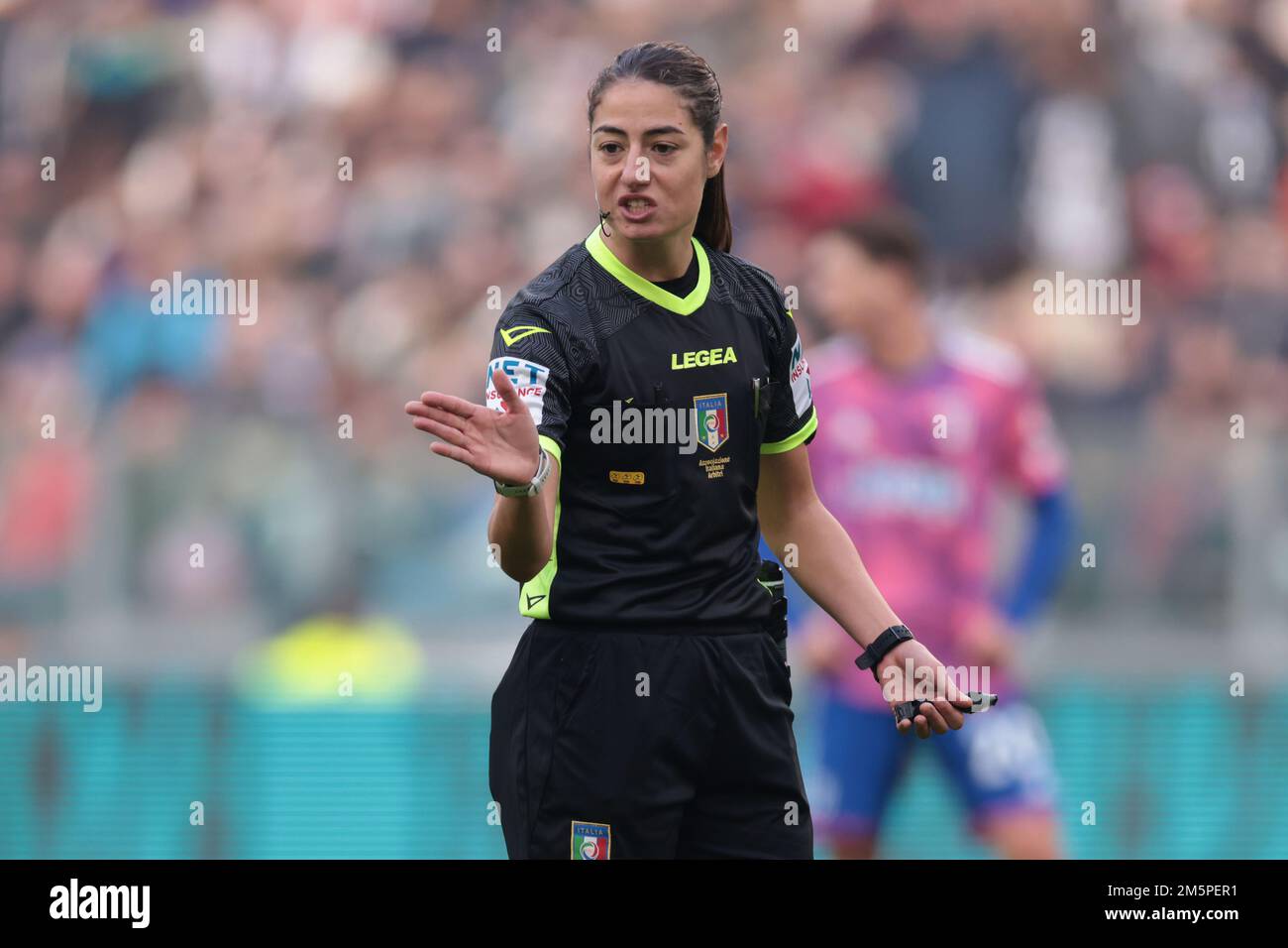 Turin, Italy, 30th December 2022. The referee Maria Sole Ferrieri ...