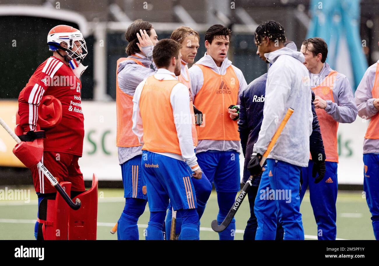 ROTTERDAM - The Dutch men's hockey team during training in the run-up ...