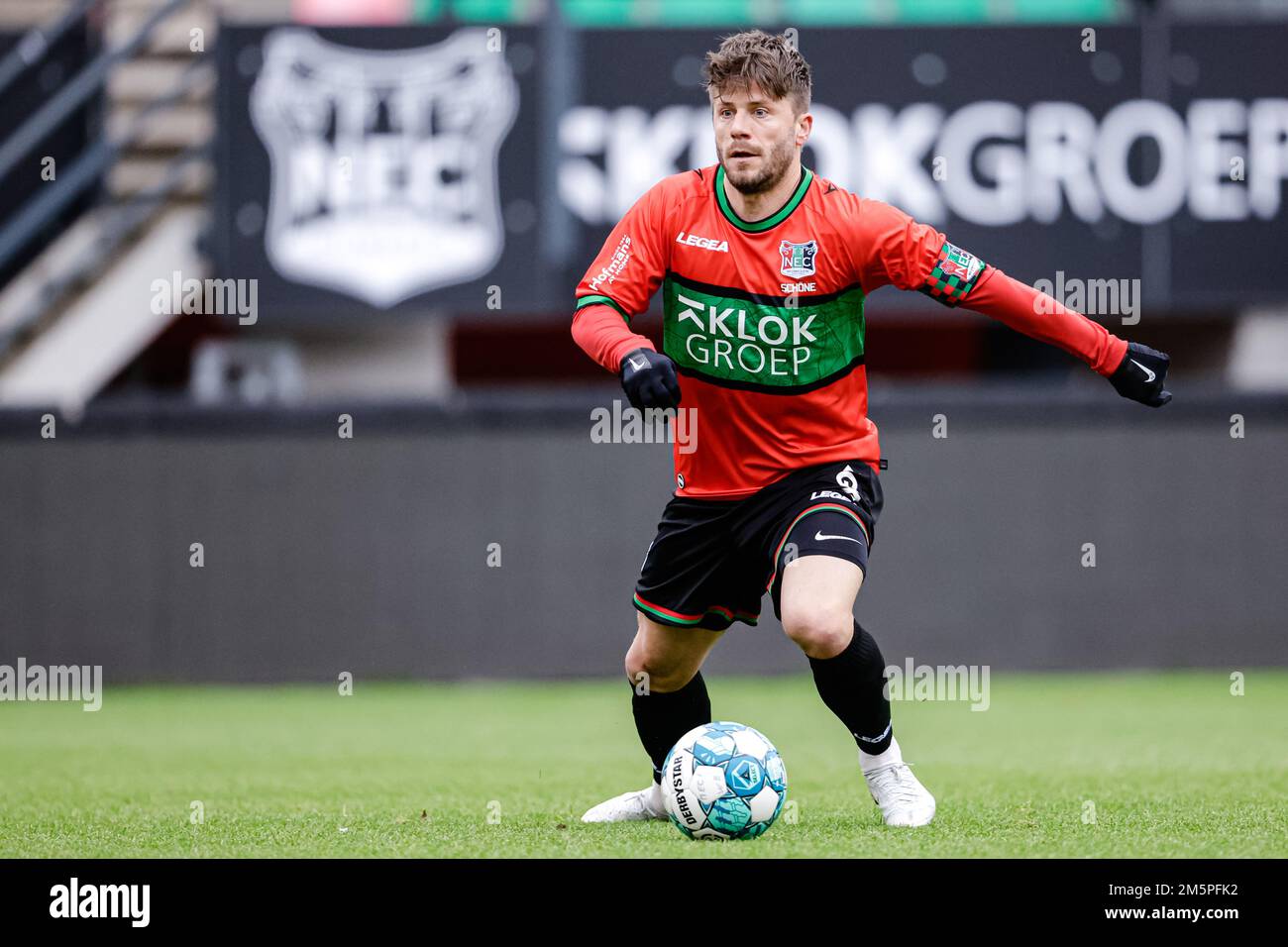 NIJMEGEN, NETHERLANDS - DECEMBER 30: Lasse Schone of N.E.C. during the ...