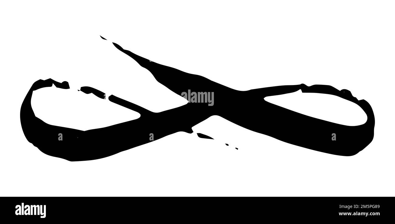Infinity symbol hand painted with ink brush stroke Stock Vector Image ...