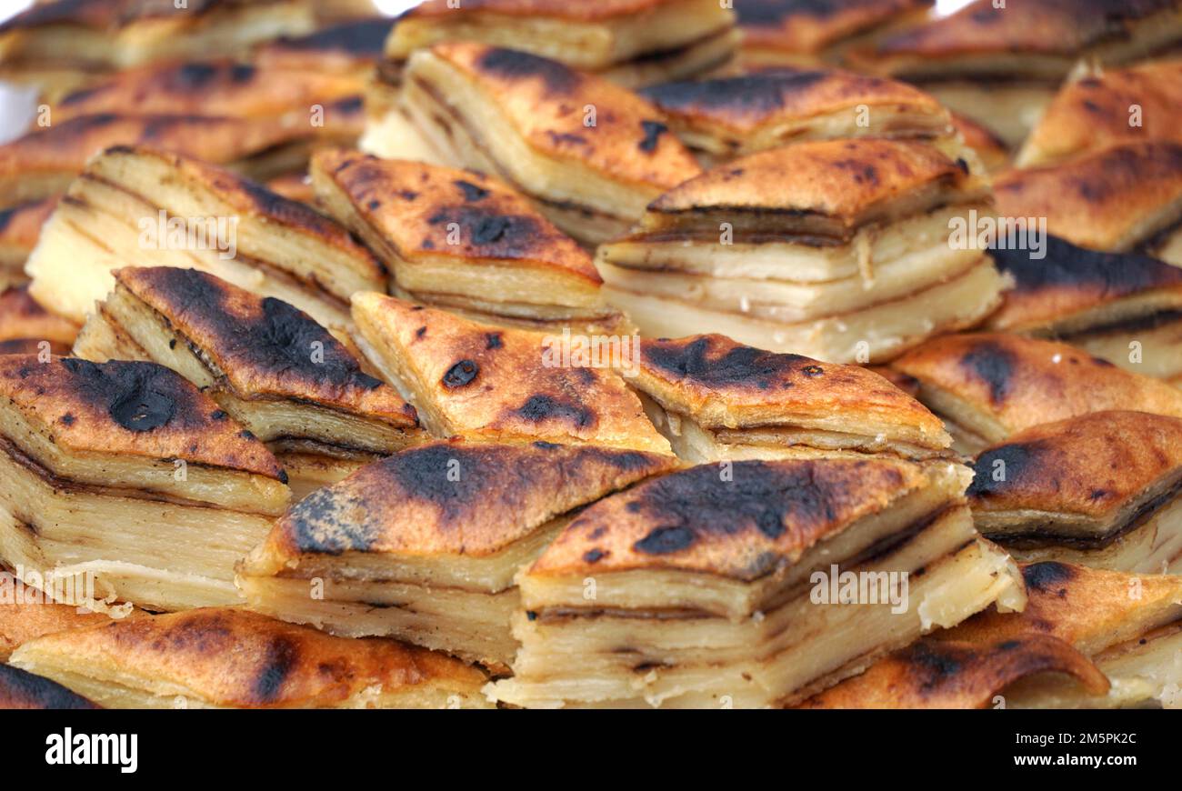 traditional macedonian homemade pastry called gomleze Stock Photo - Alamy
