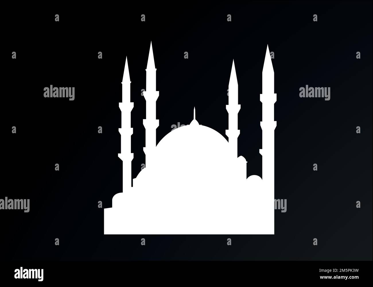 Islamic template, stencil, pattern, grey mosque, icon, isolated on ...