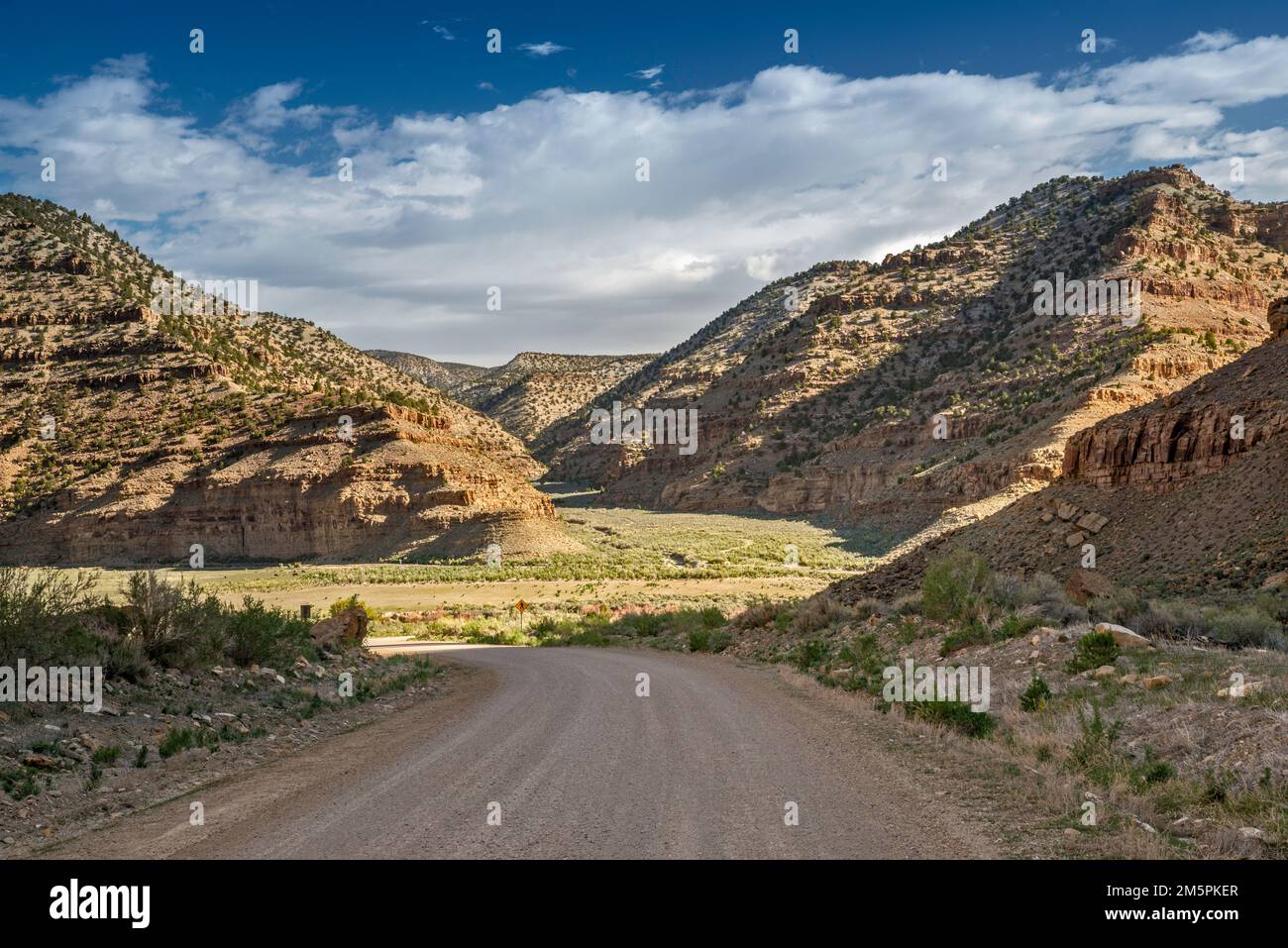 Rock outcrops seen from Harmon Canyon road, at Nine Mile Canyon, Utah ...