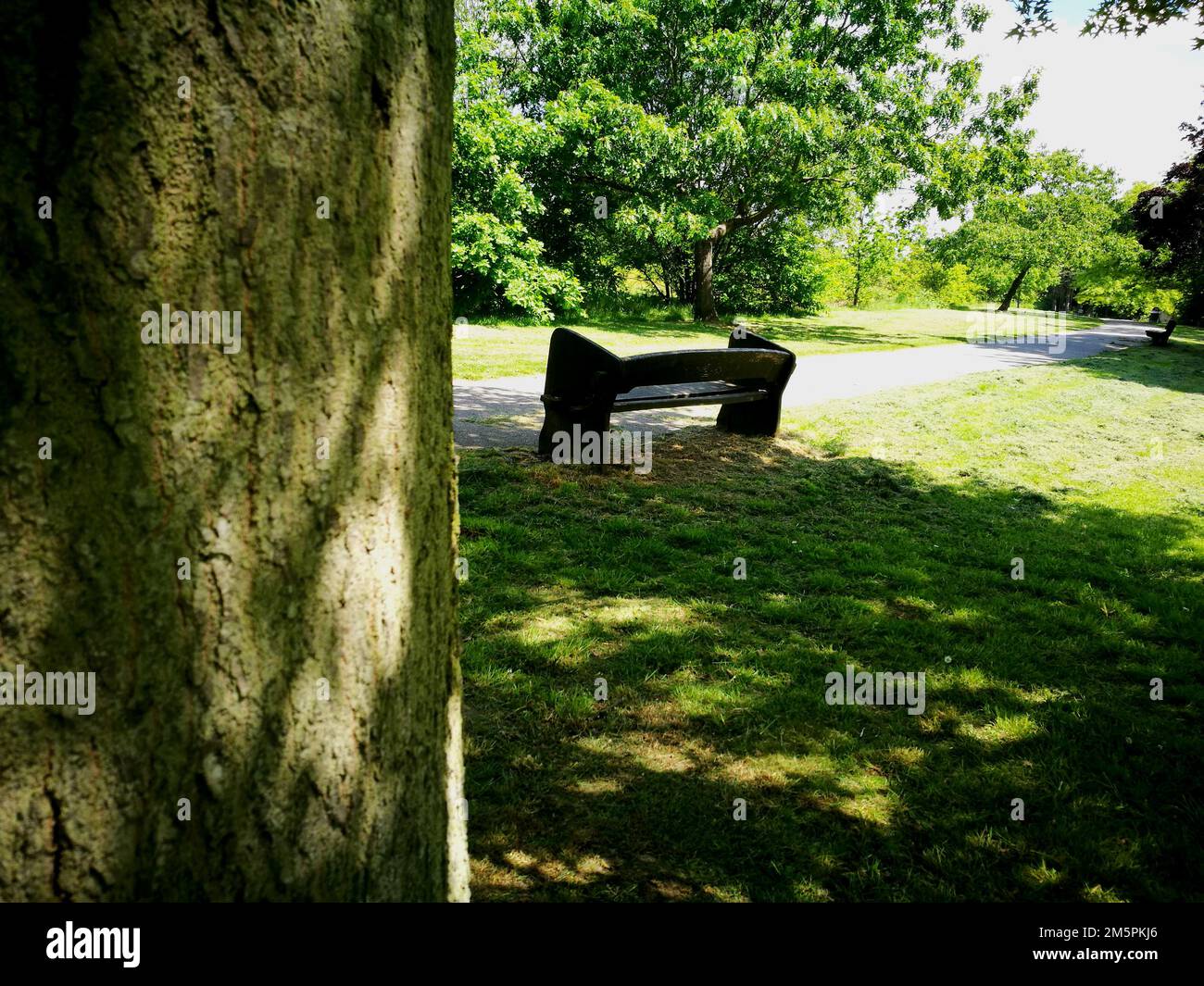 Retirement park bench hi-res stock photography and images - Alamy