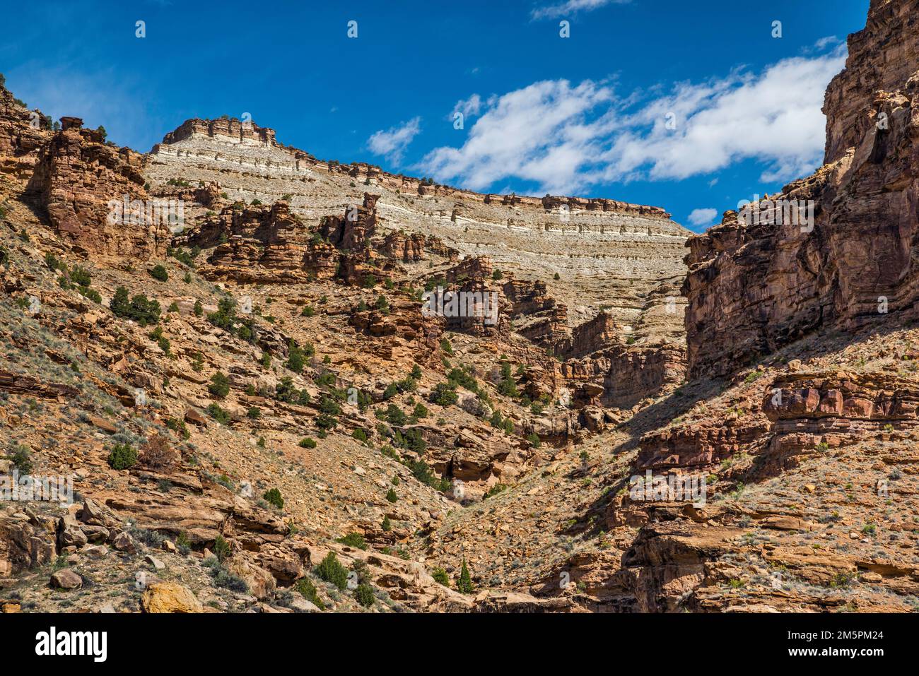 Sandstone and sahel cliffs, over Nine Mile Canyon, Utah, USA Stock ...