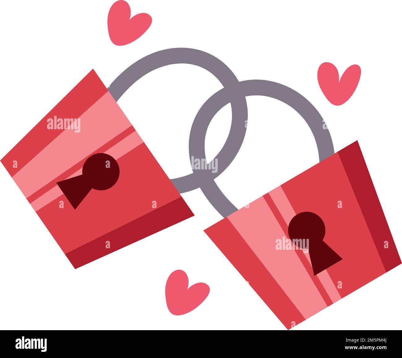 hearts red with padlocks Stock Vector Image & Art - Alamy