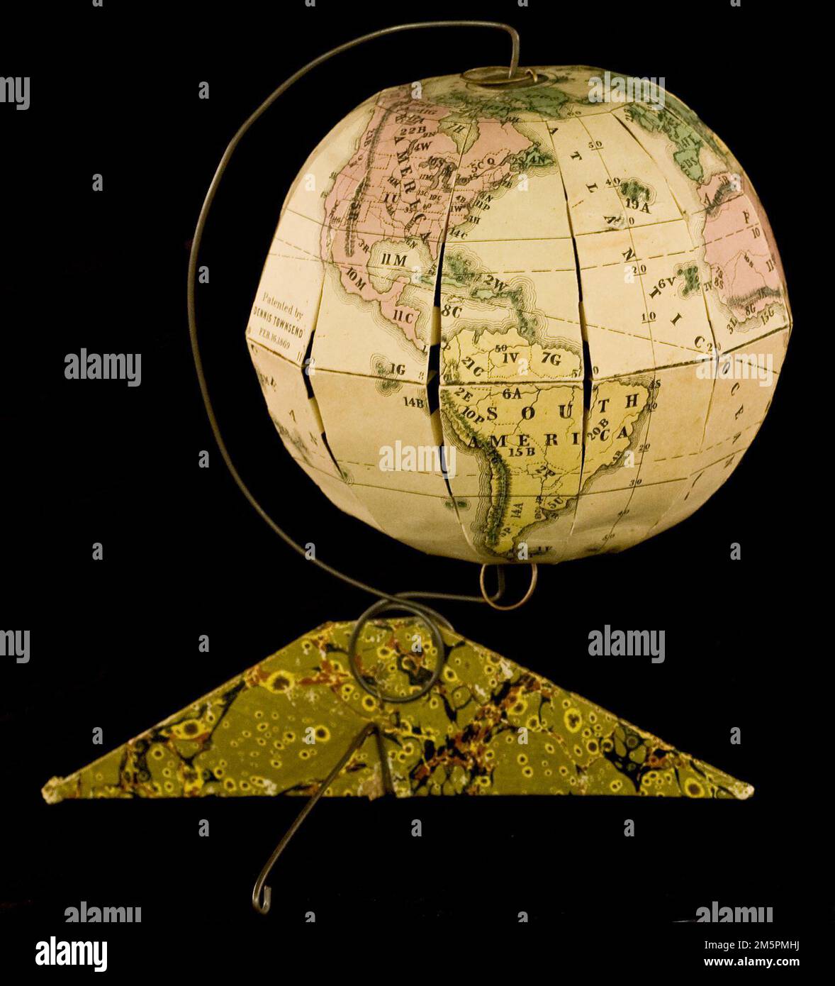 Townsend's Patent folding globe. Relief shown by hachures. Cover title ...