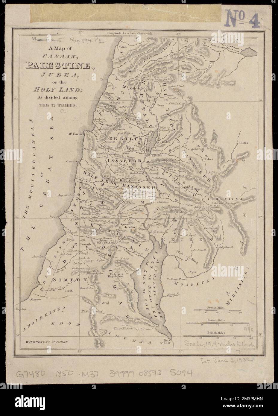 A map of Canaan, Palestine, Judea, or the Holy Land : as divided among ...