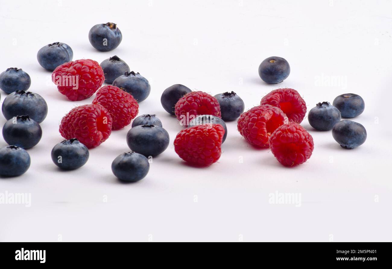 Raspberries one blackberry on hi-res stock photography and images - Alamy