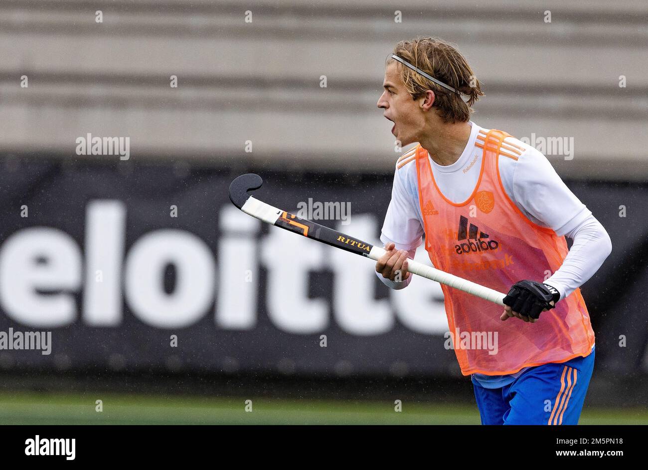 ROTTERDAM - Justen Blok of the Dutch men's hockey team during training ...