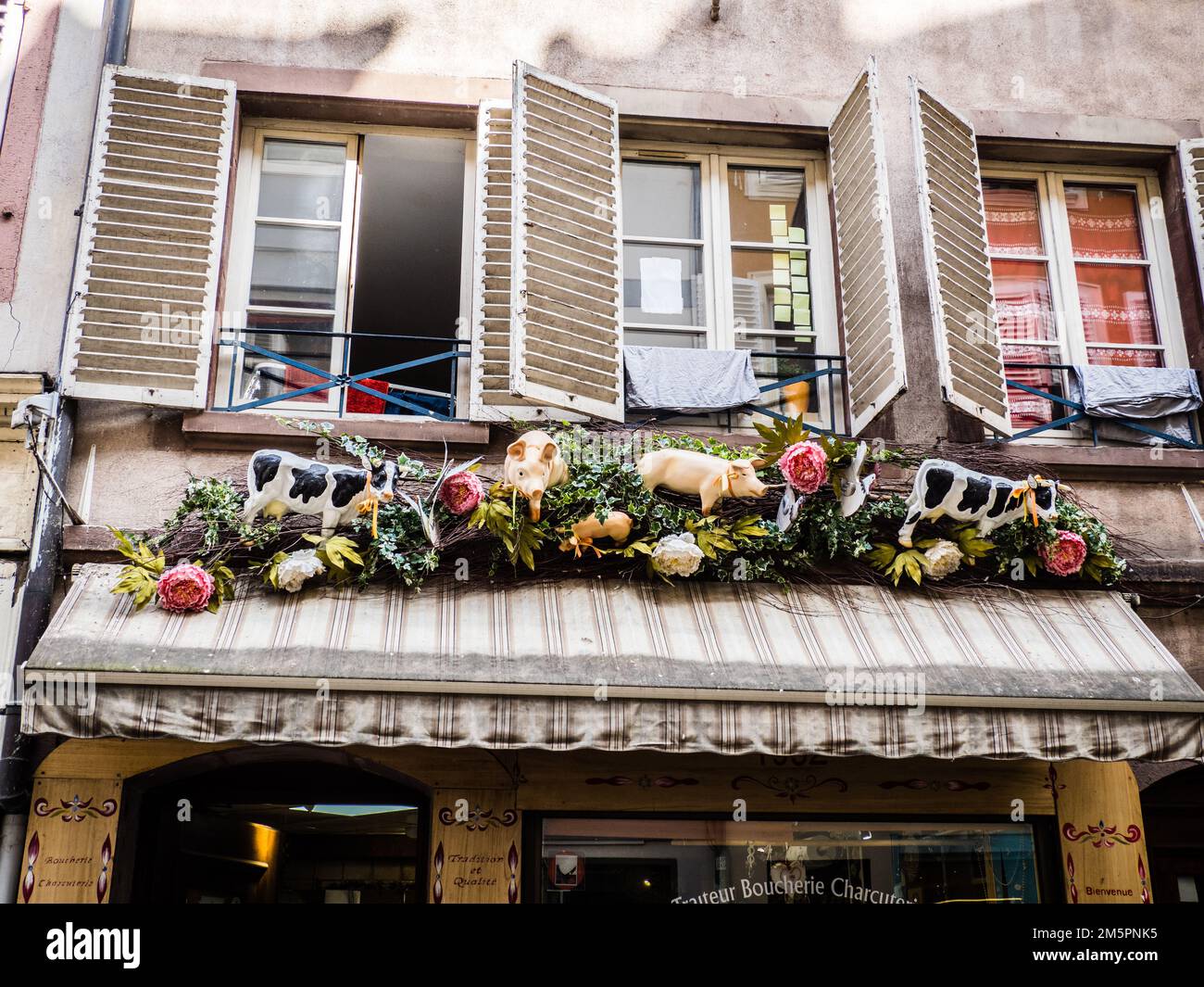 Butcher's sign, Strasbourg, France Stock Photo - Alamy