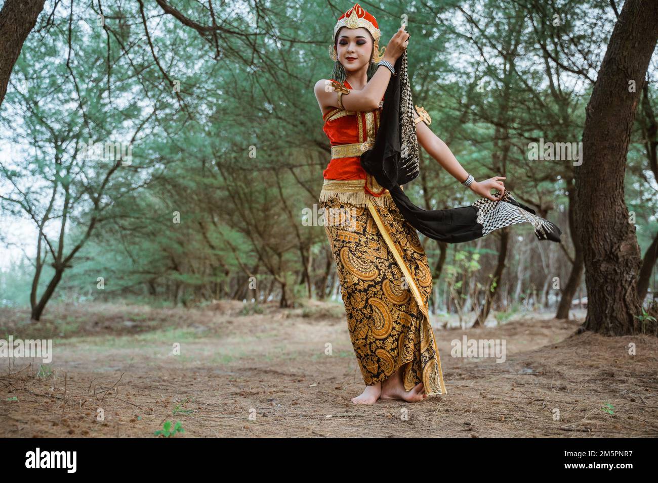 women presenting traditional Javanese dance movements Stock Photo - Alamy