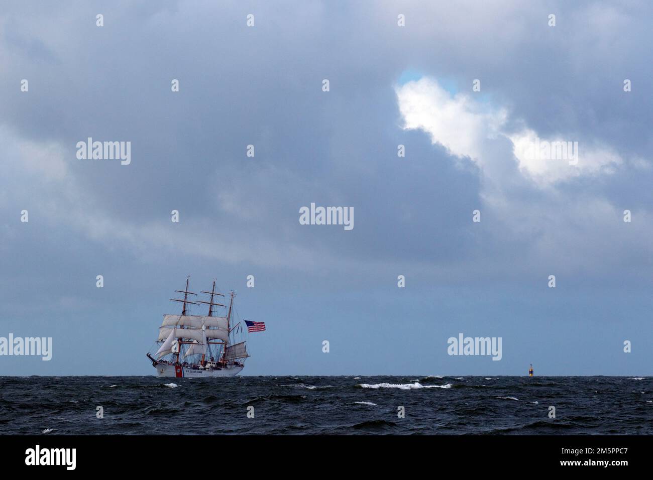 USCG Eagle under a cloudy sky, UK, 2019 Stock Photo - Alamy