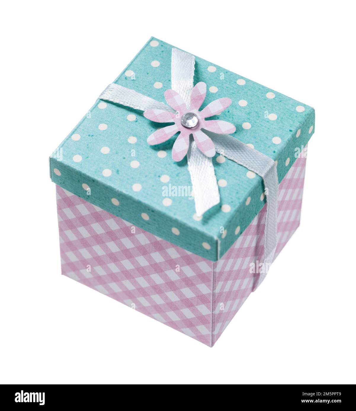 Handmade boxed gift isolated on white Stock Photo - Alamy