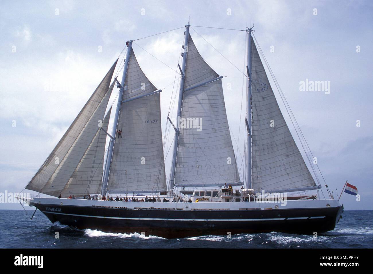 Dutch schooner Eendracht, mid Atlantic, 2000 Stock Photo - Alamy