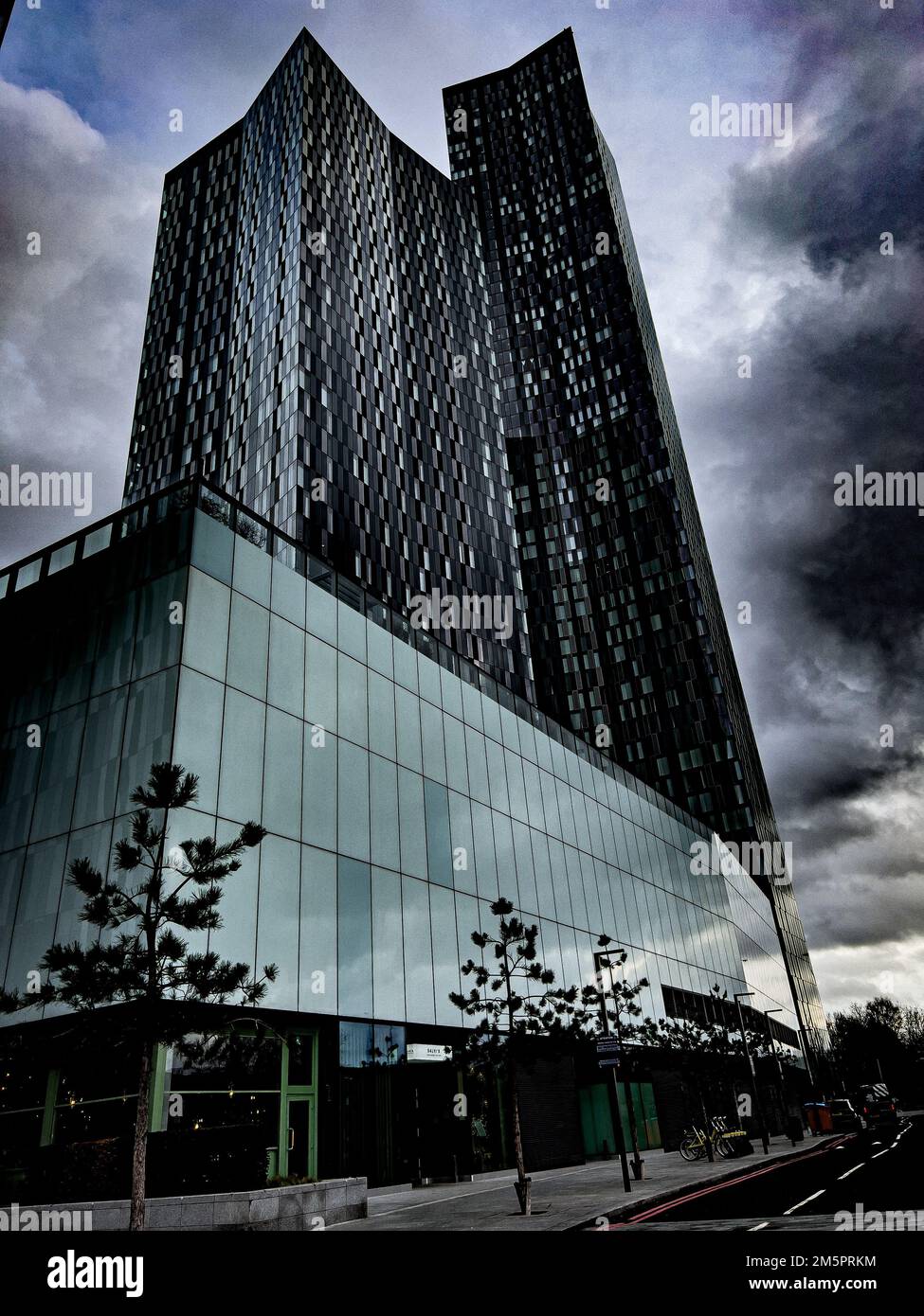 High Contrast Photograph of Skyscrapers Stock Photo - Alamy