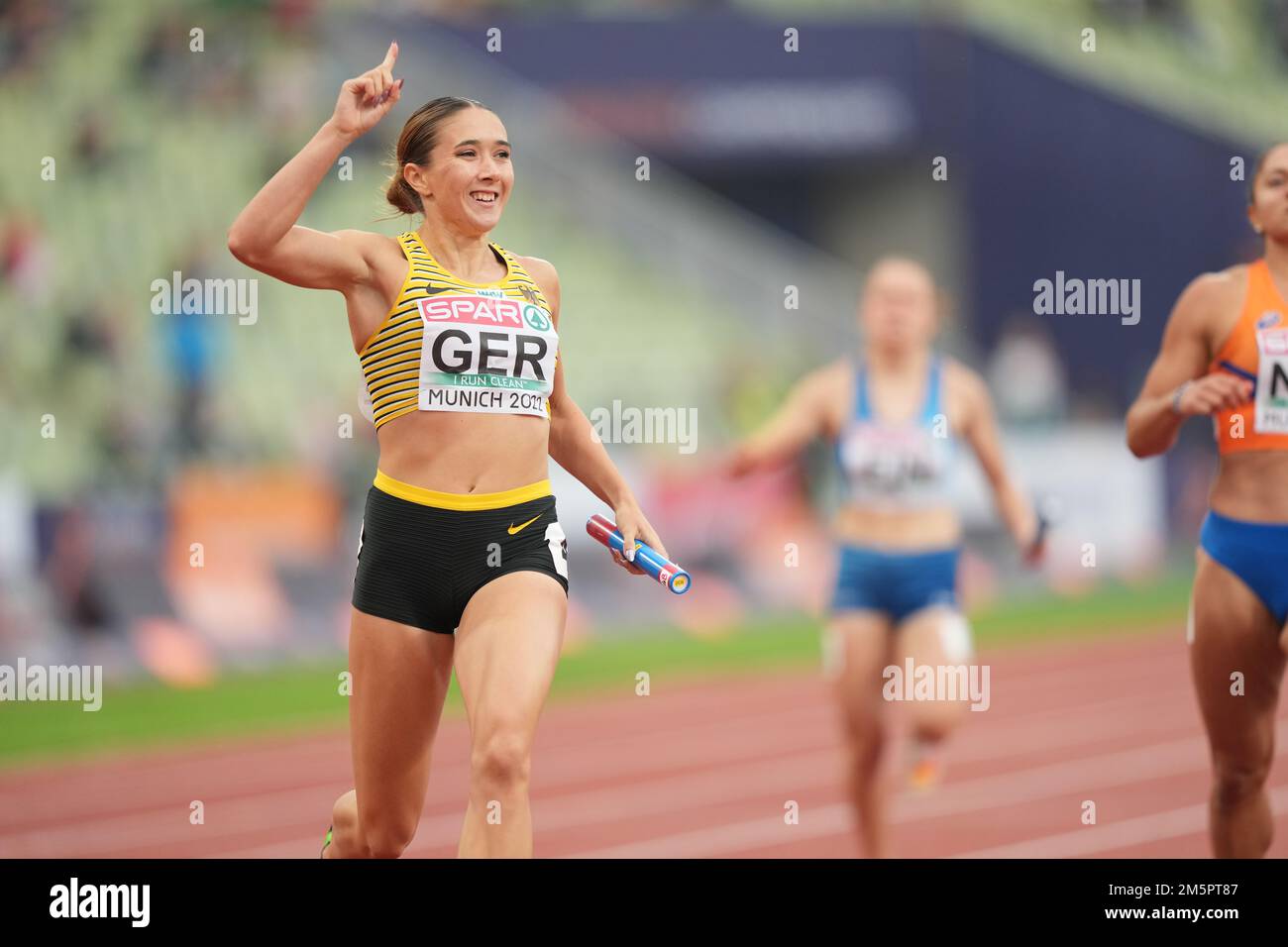 Women's 4x100 relay race Gold Medal (Rebekka Hasse). European ...