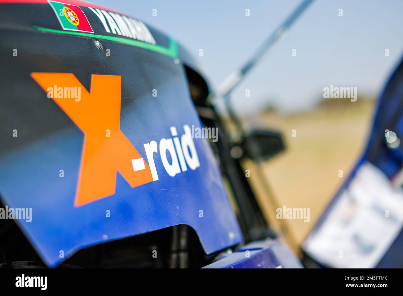 X-Raid logo during the Private test of the Dakar 2023, from December 28 ...