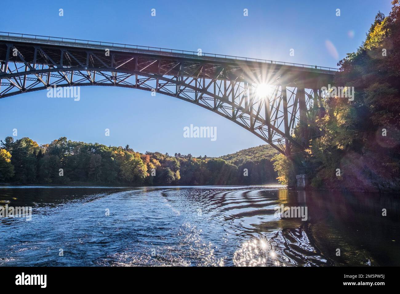 The French King Bridge crossing the Connecticut River in Erving and ...