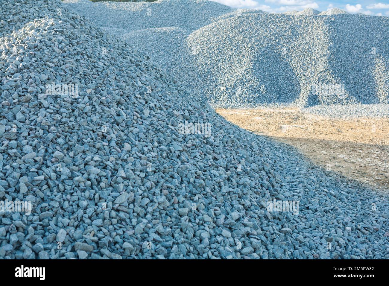 piles of gravel Stock Photo - Alamy